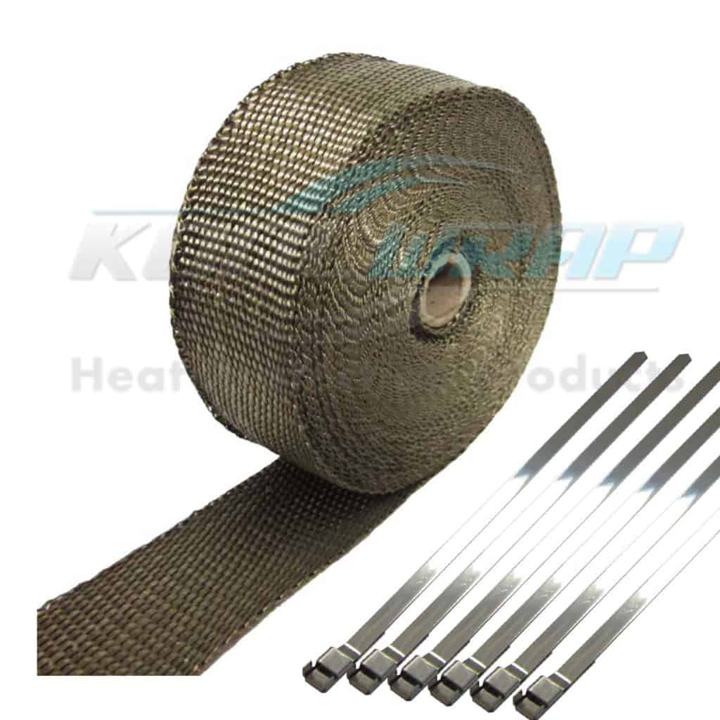Kool Wrap Exhaust Wrap Lagging, White, H/Duty, 3mm thick x 30m x 100mm ...