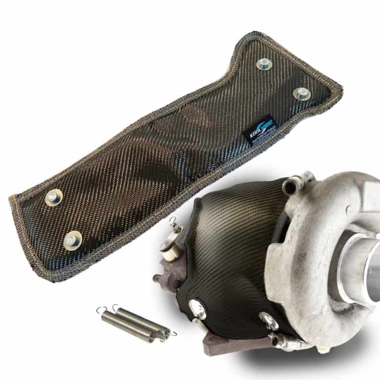 Black Silicone Coated Turbo Cover Heat Shield Blanket | Kool Wrap