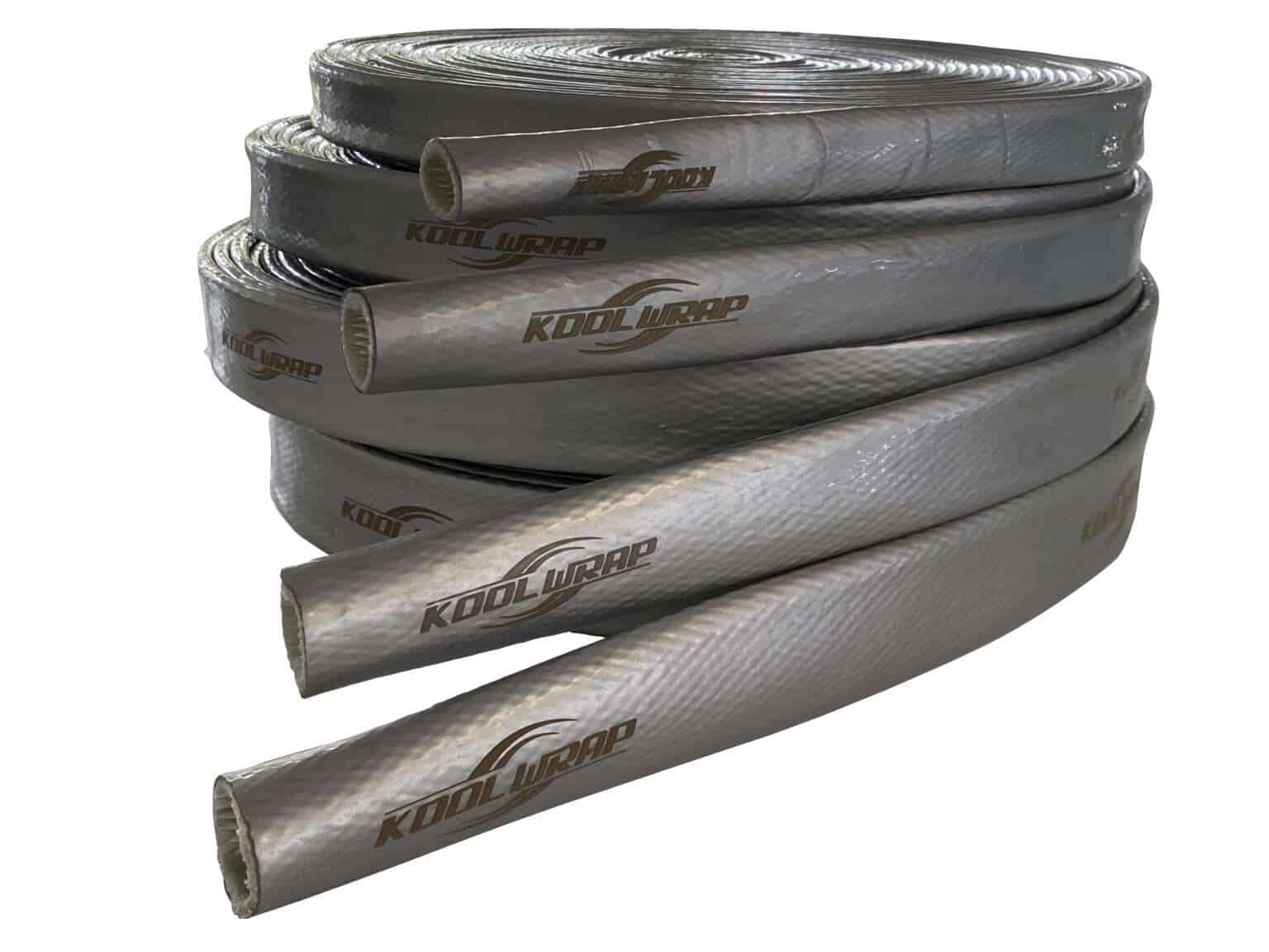 Kool Wrap 15mm ID x 1m Silver Silicone Coated Fire Sleeve